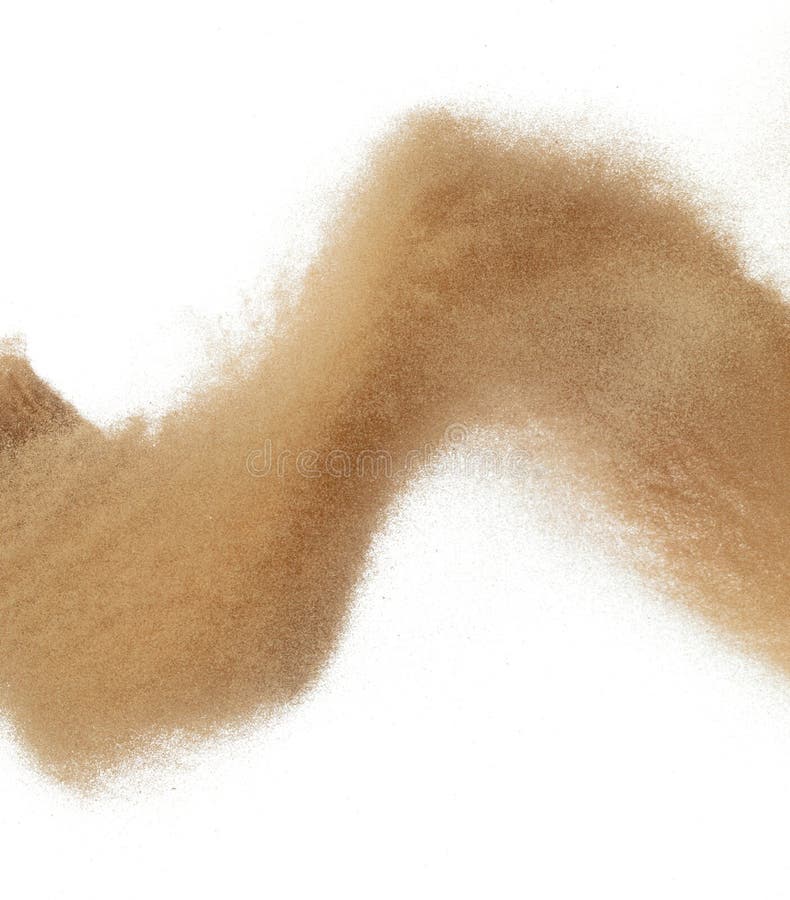 Sand Flying Explosion, Golden Grain Wave Explode. Abstract Cloud Fly ...