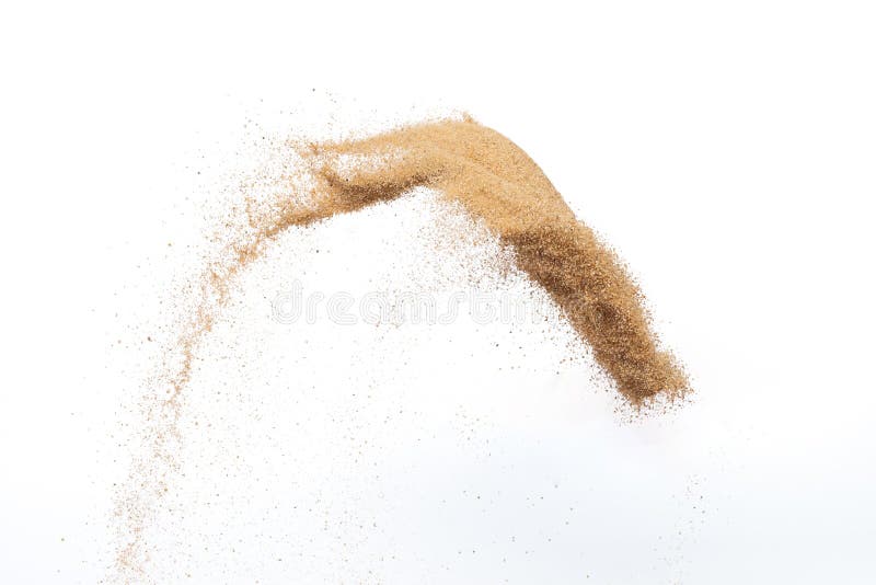 Sand Flying Explosion, Golden Sand Wave Explode. Abstract Sands Cloud ...