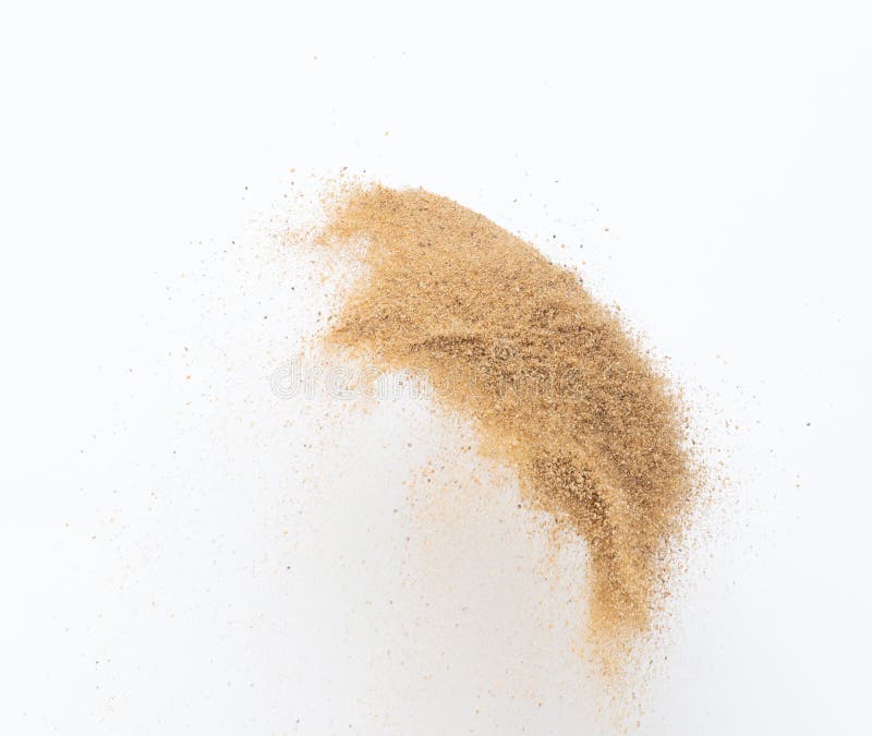 Sand Flying Explosion, Golden Sand Wave Explode. Abstract Sands Cloud ...