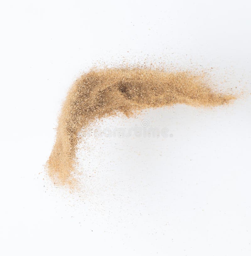 Sand Flying Explosion, Golden Sand Wave Explode. Abstract Sands Cloud ...