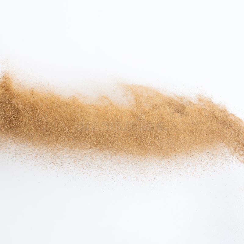 Sand Flying Explosion, Golden Sand Wave Explode. Abstract Sands Cloud ...