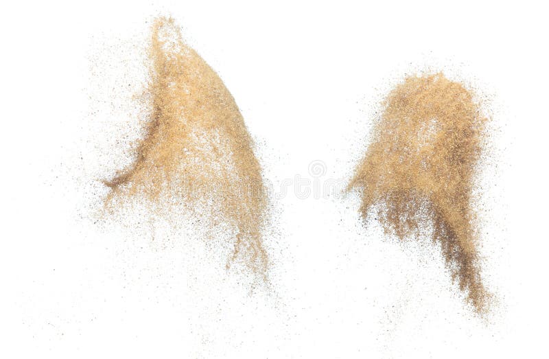 Sand Flying Explosion, Golden Sand Wave Explode. Abstract Sands Cloud ...