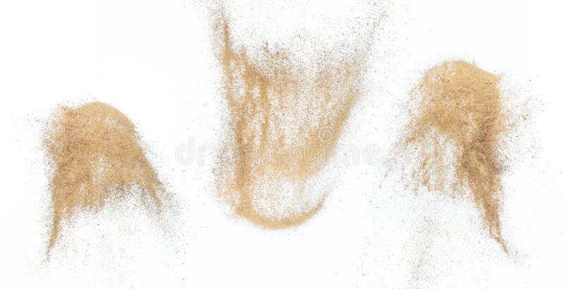 Sand Flying Explosion, Golden Sand Wave Explode. Abstract Sands Cloud ...