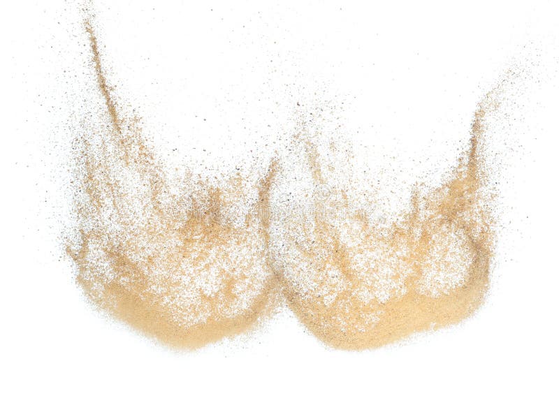 Sand Flying Explosion, Golden Sand Wave Explode. Abstract Sands Cloud ...