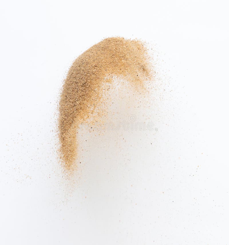 Sand Flying Explosion, Golden Sand Wave Explode. Abstract Sands Cloud ...