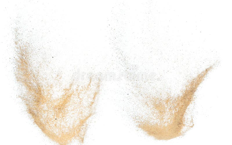 Sand Flying Explosion, Golden Sand Wave Explode. Abstract Sands Cloud ...