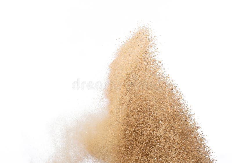 Sand Flying Explosion, Golden Sand Wave Explode. Abstract Sands Cloud ...