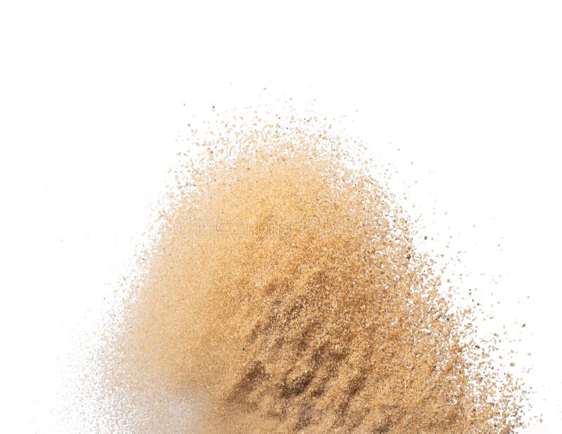 Sand Flying Explosion, Golden Sand Wave Explode. Abstract Sands Cloud ...