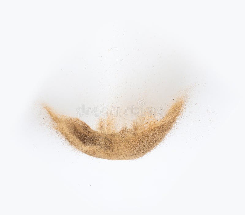 Sand Flying Explosion, Golden Sand Wave Explode. Abstract Sands Cloud ...