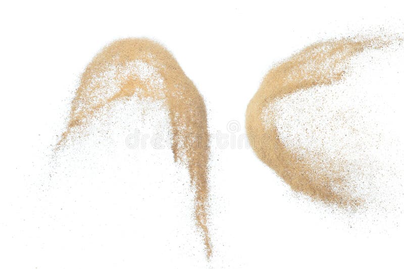 Sand Flying Explosion, Golden Sand Wave Explode. Abstract Sands Cloud ...