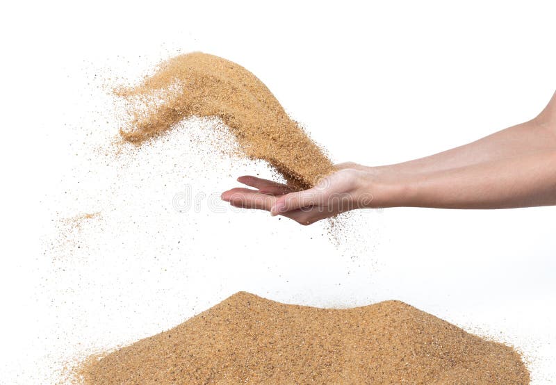 Sand Flying Explosion, Golden Sand Wave Explode. Abstract Sands Cloud ...