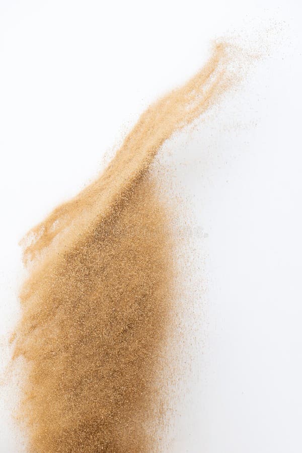 Sand Flying Explosion, Golden Sand Wave Explode. Abstract Sands Cloud ...
