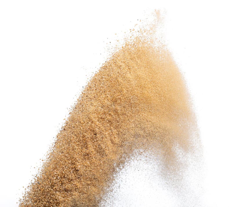 Sand Flying Explosion, Golden Sand Wave Explode. Abstract Sands Cloud ...