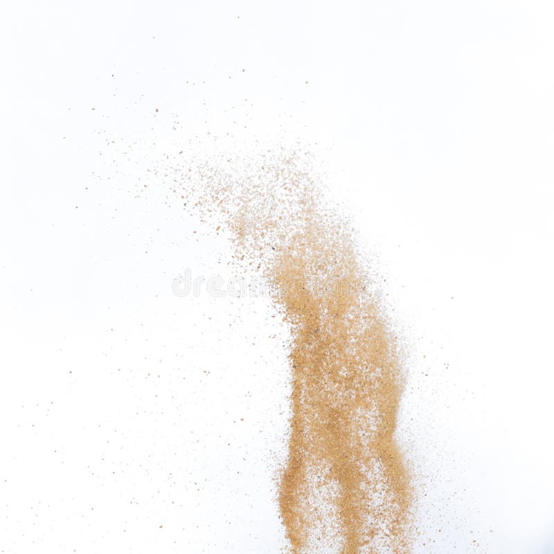Sand Flying Explosion, Golden Sand Wave Explode. Abstract Sands Cloud ...