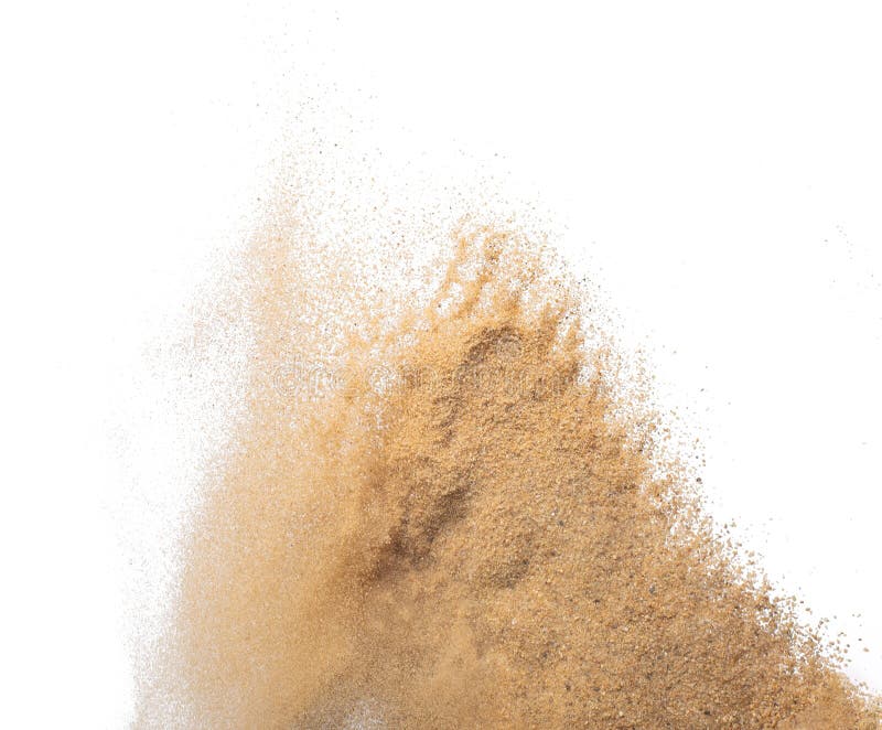 Sand Flying Explosion, Golden Sand Wave Explode. Abstract Sands Cloud ...