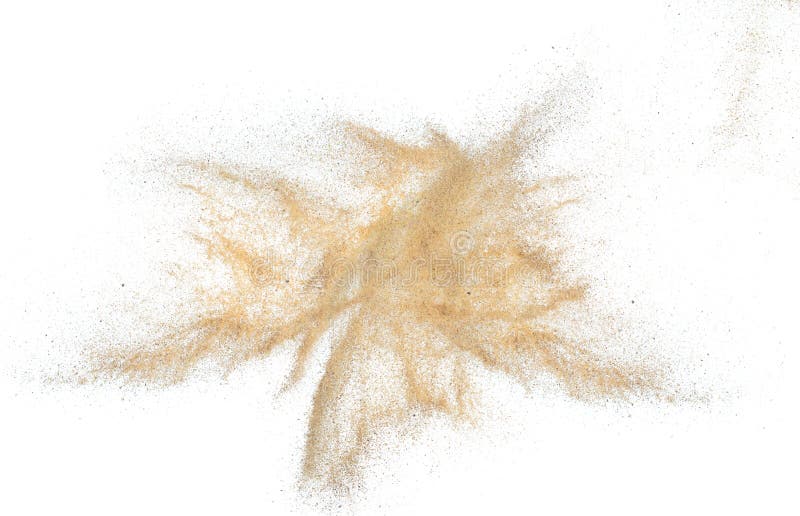 Sand Flying Explosion, Golden Sand Wave Explode. Abstract Sands Cloud ...