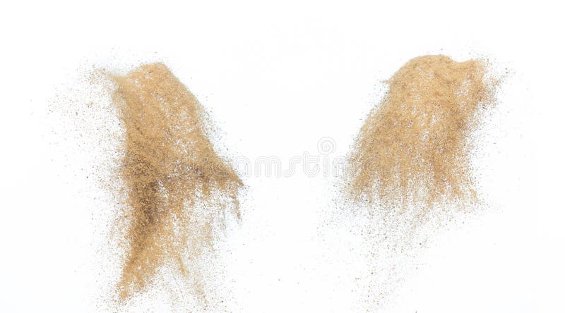 Sand Flying Explosion, Golden Sand Wave Explode. Abstract Sands Cloud ...