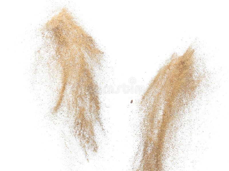 Sand Flying Explosion, Golden Sand Wave Explode. Abstract Sands Cloud ...