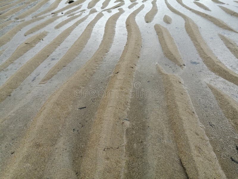 Sand Form during Low Tide at the Beach Stock Photo - Image of beach ...