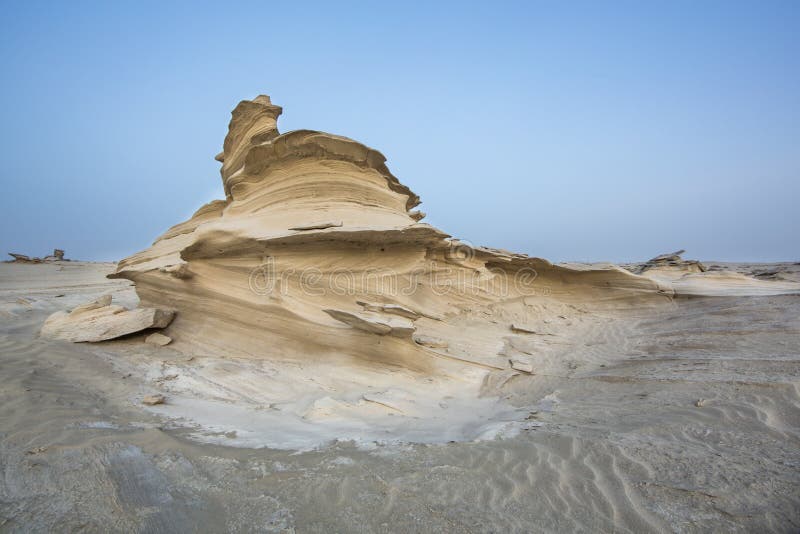 Sand Formations in a Desert Near Abu Dhabi Stock Image - Image of ...