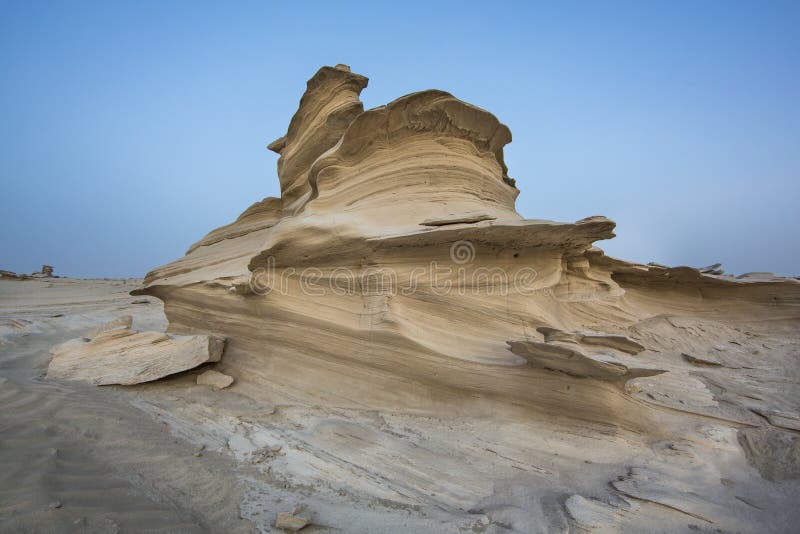 Sand Formations in a Desert Near Abu Dhabi Stock Image - Image of ...