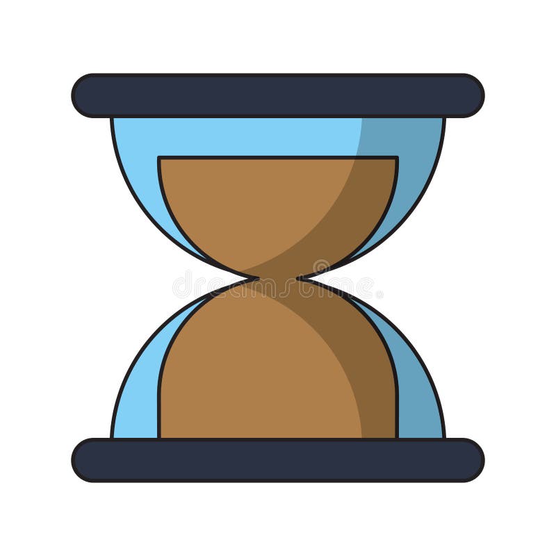 Sand glass clock cartoon stock vector. Illustration of arrow - 146856512