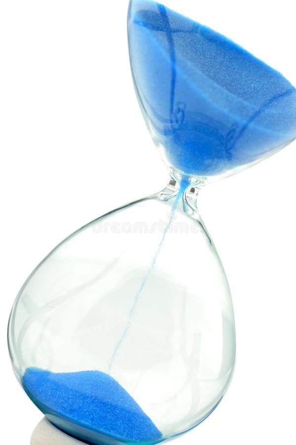 Blue hourglass stock image. Image of sandglass, sand - 41429875