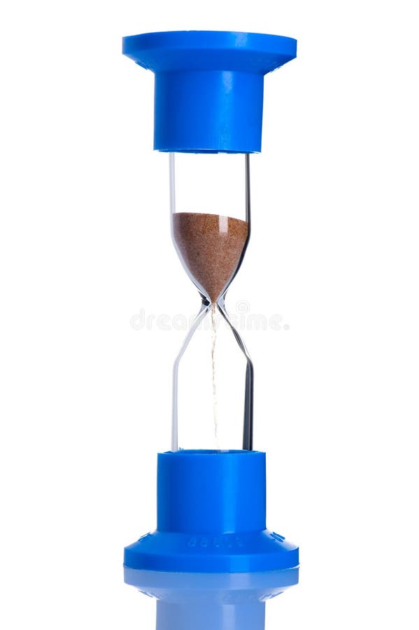 Sand Glass Isolated on White Stock Photo - Image of timer, process ...