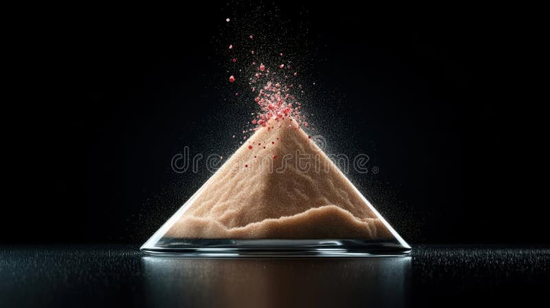 Sand Grains Falling, Abstract Art Stock Illustration - Illustration of ...