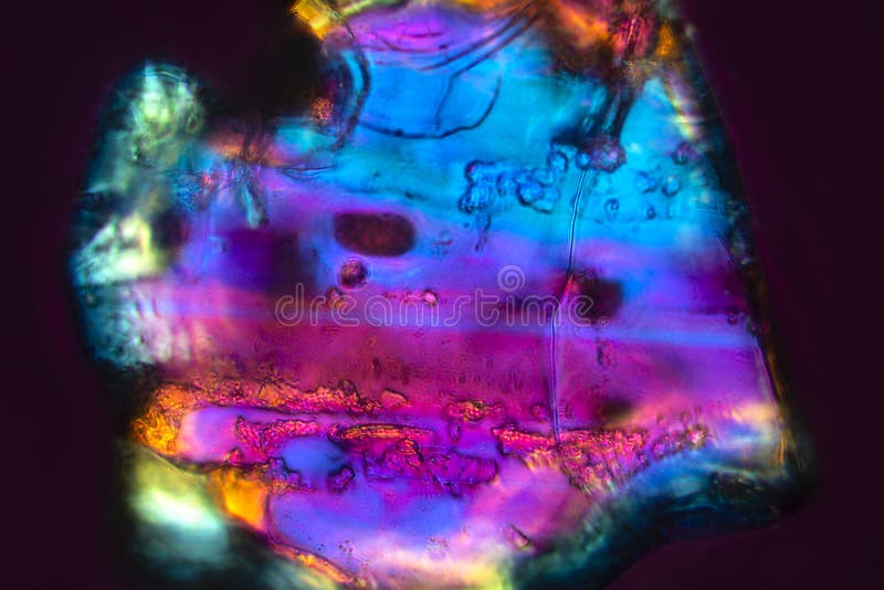 Sand Grains Under a Polarizing Microscope, from Machu Picchu Stock ...