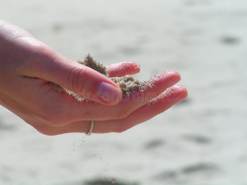 Sand in Hand stock photo. Image of feeling, touching, embrace - 1102164