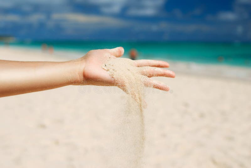 Sand in hand stock photo. Image of destinations, scenic - 8694982