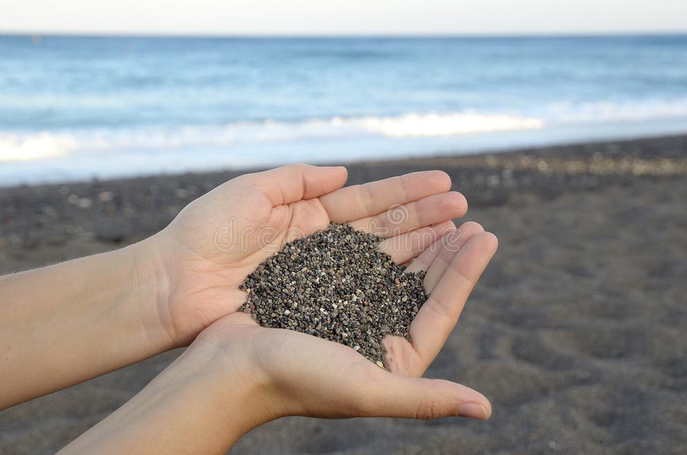 Sand in the hands stock photo. Image of sand, marine - 33221566