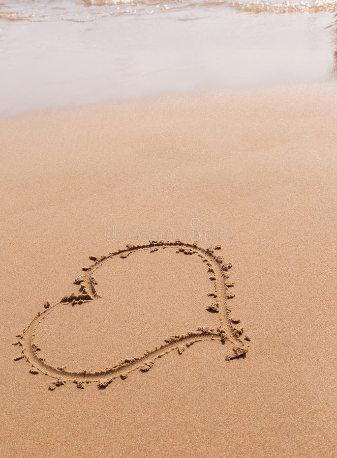 Sand heart stock photo. Image of sand, shore, outdoor - 48299700