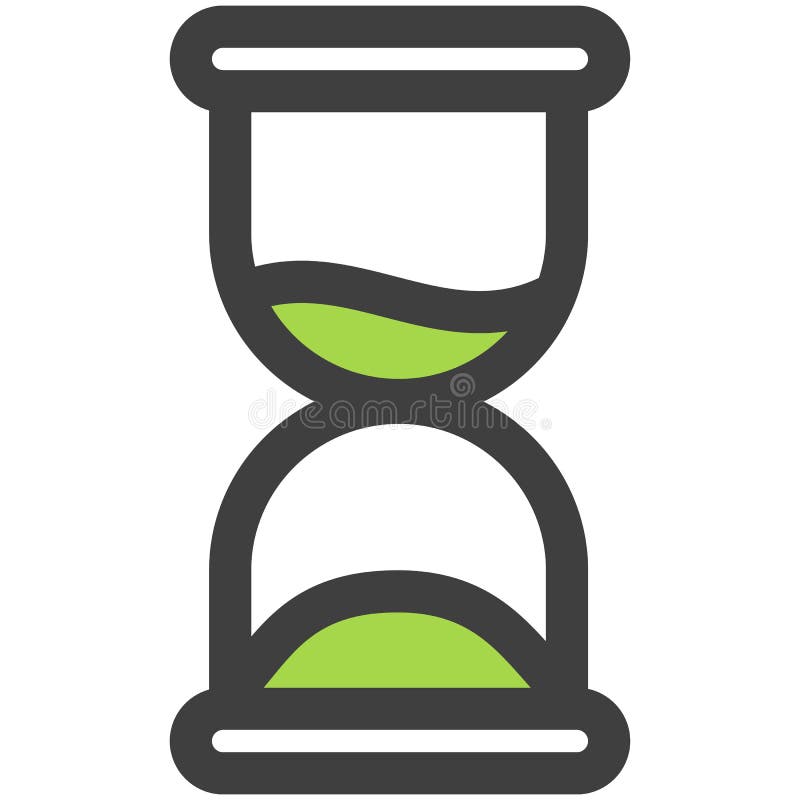 Sand Hourglass for Time Countdown Vector Icon Stock Illustration ...