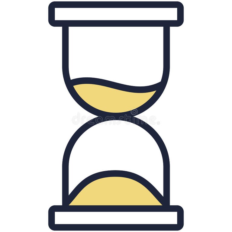 Sand Hourglass Wait Time Flat Vector Icon Stock Vector - Illustration ...