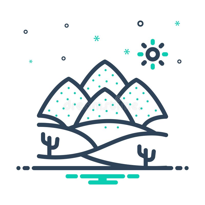 Mix Icon for Sand, Desert and Sandbar Stock Vector - Illustration of ...