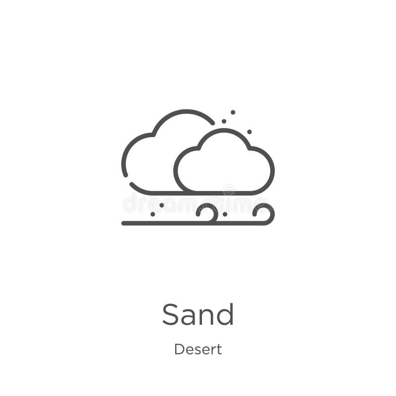 Sand Icon Vector from Desert Collection. Thin Line Sand Outline Icon ...