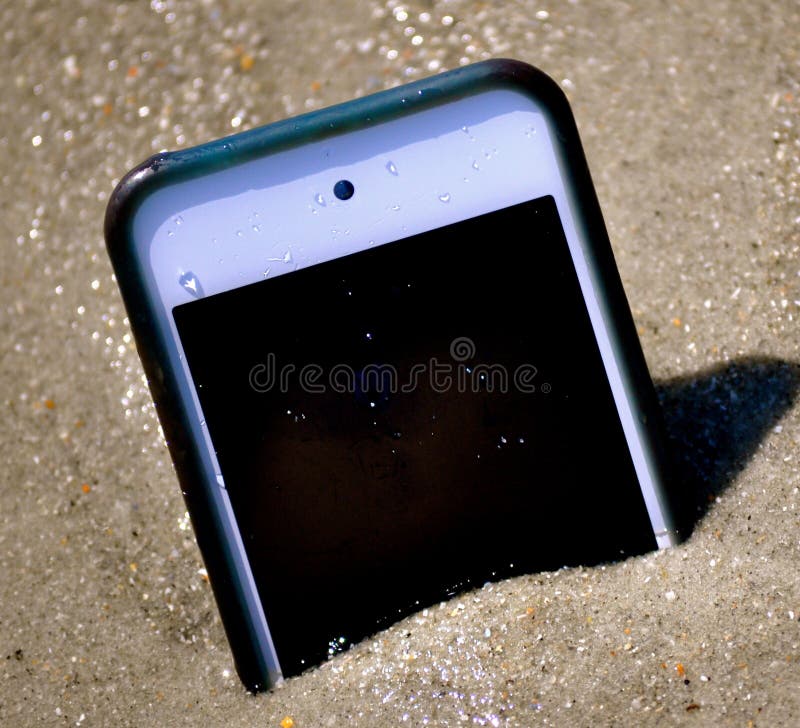 In the Sand-iPod iPhone stock image. Image of outside - 33106911