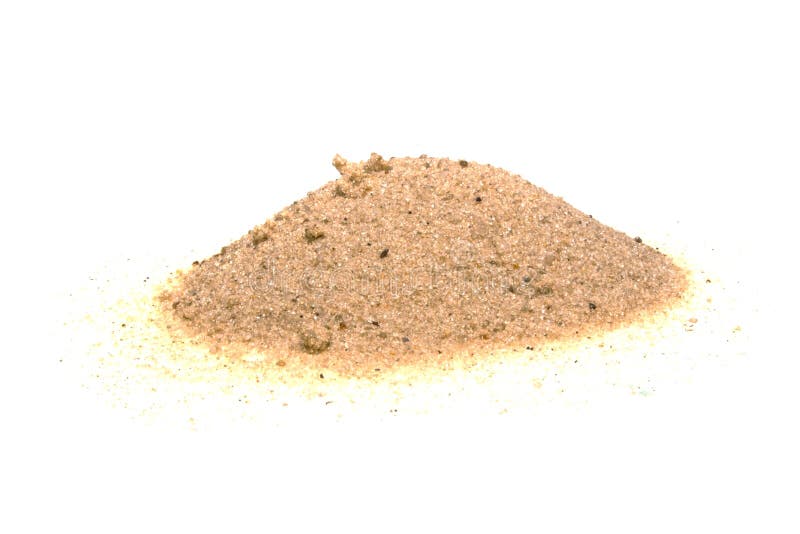 Sand Isolated on White Background Stock Photo - Image of natural ...