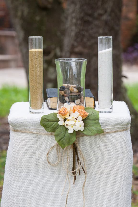 Sand jars for wedding stock image. Image of preparation - 27901239