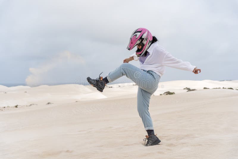 Sand Kicking Action Shot at Lancelin Sand Dunes Stock Image - Image of ...
