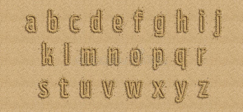 SAND LETTER stock illustration. Illustration of design - 252787191