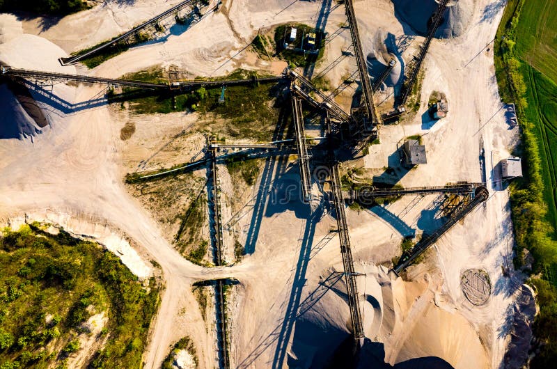 Sand mine aerial view stock photo. Image of manufacturing - 72775746