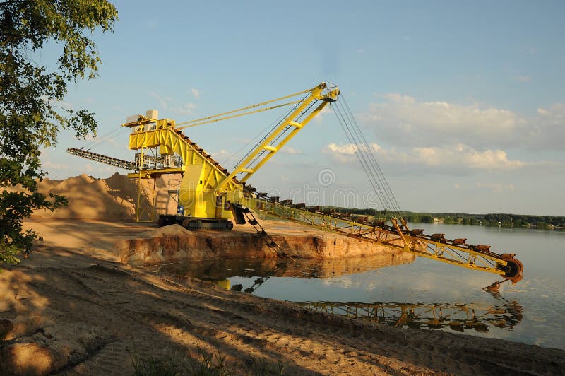 Sand mining stock image. Image of dredge, dredged, sand - 5539469