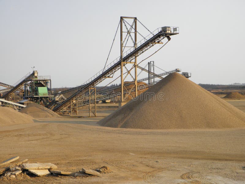Sand mining stock image. Image of gravel, dump, belt - 26389925