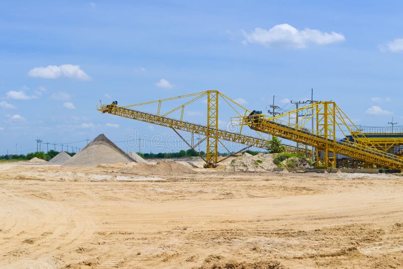 Sand mining stock image. Image of excavator, equipment - 58297215