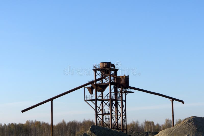 Mining Conveyor Belt Night Stock Photos - Free & Royalty-Free Stock ...