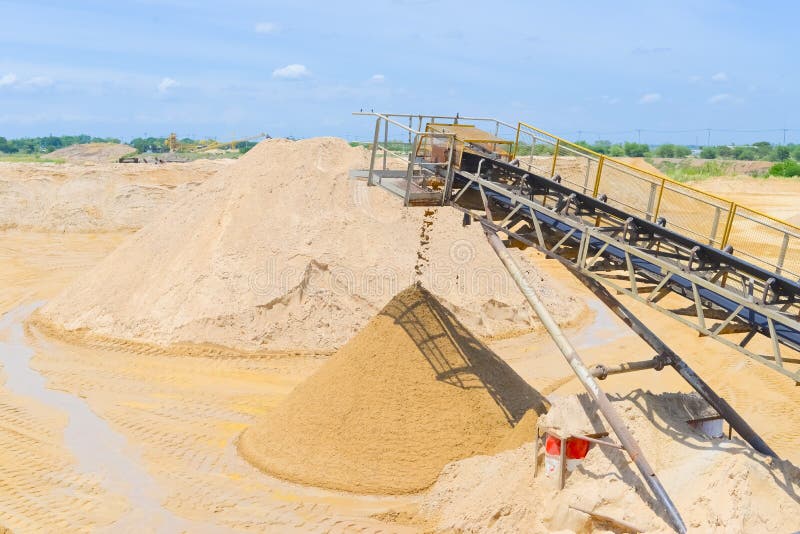 Sand mining stock image. Image of exterior, growth, business - 58296799