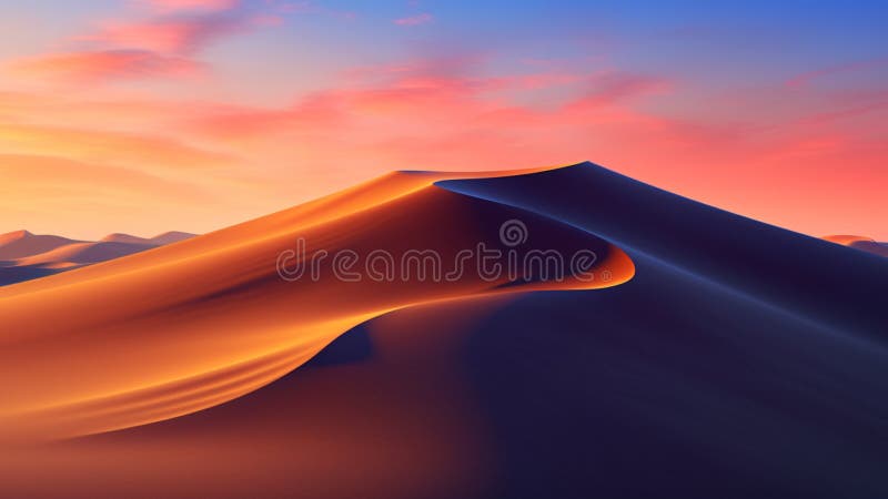 Sand Mountain after Noon Generated AI Stock Illustration - Illustration ...